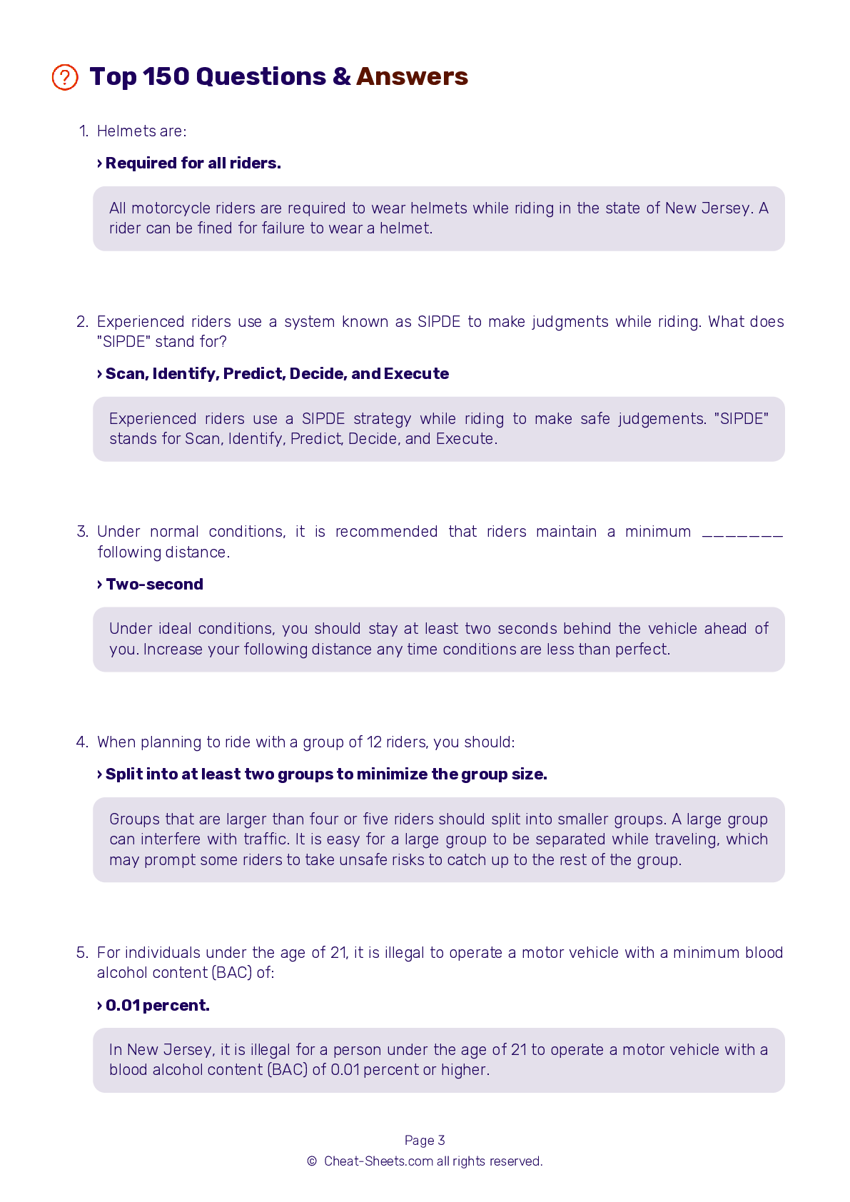 Dmv Motorcycle Written Test Cheat Sheet Bdabank